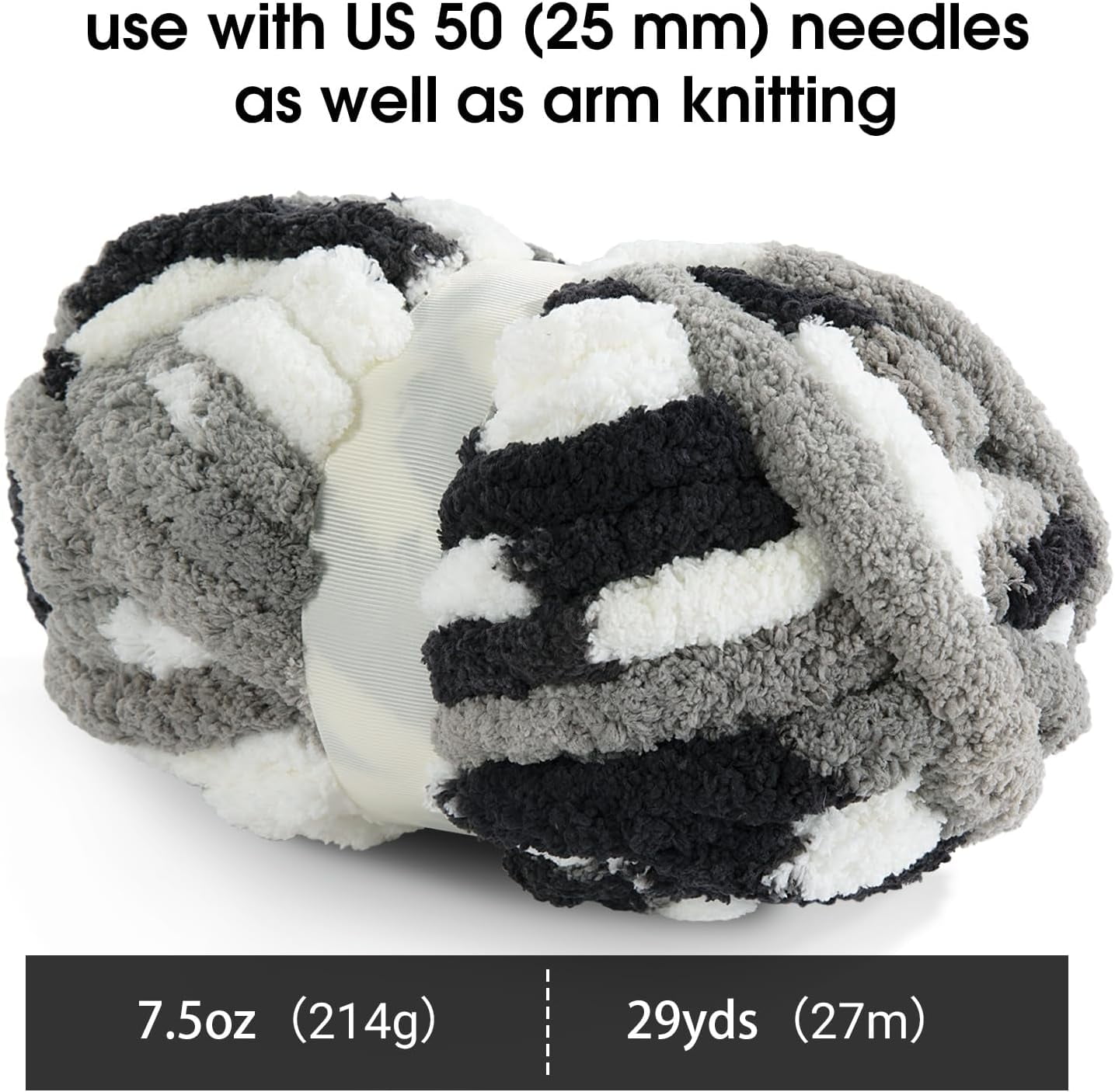 214g Tie Dye Chunky Yarn for Crocheting 8 Pack,Fluffy Jumbo Chenille ...