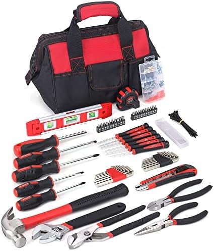 215-Piece Home Repairing Tool Set with 12-Inch Wide Mouth Open Storage ...