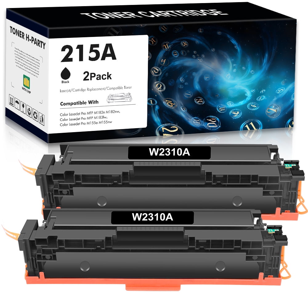 215A Black Toner Cartridges 2 Pack with Chip Replacement for HP 215A ...