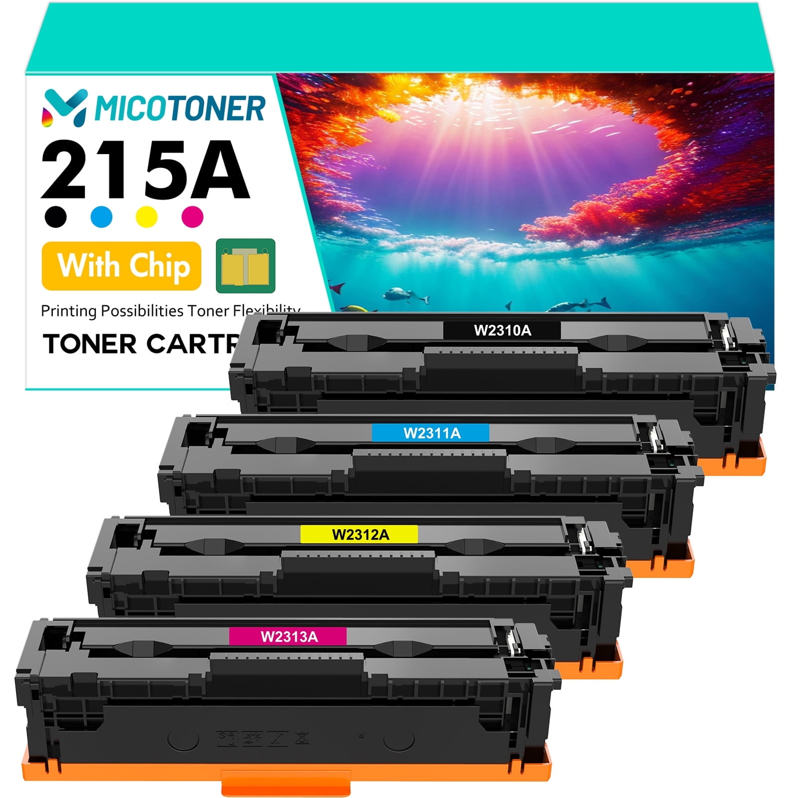 215A Toner Cartridges W2310A (With Chip) Compatible for HP 215A W2310A ...