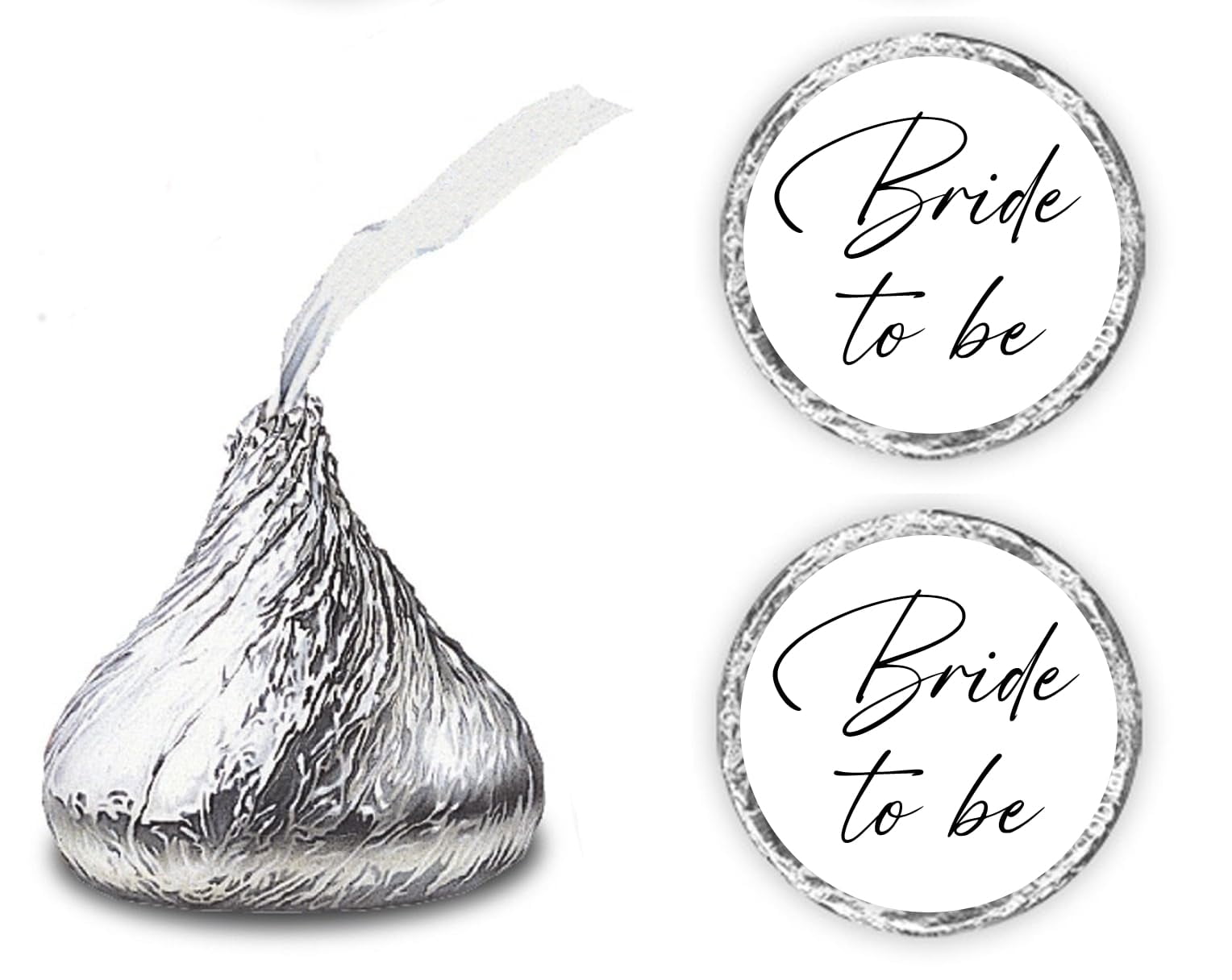 216 Bride To Be Kisses Bachelorette Stickers, Chocolate Drops Labels ...