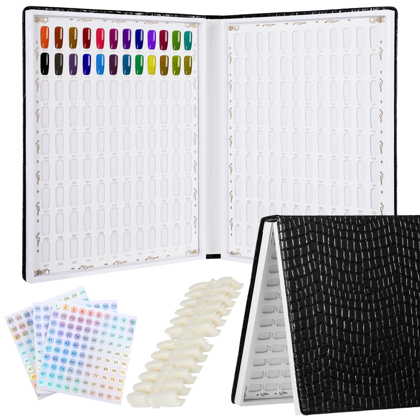 216 Nail Colors Display Book, Nail Gel Polish Organizer Book ...