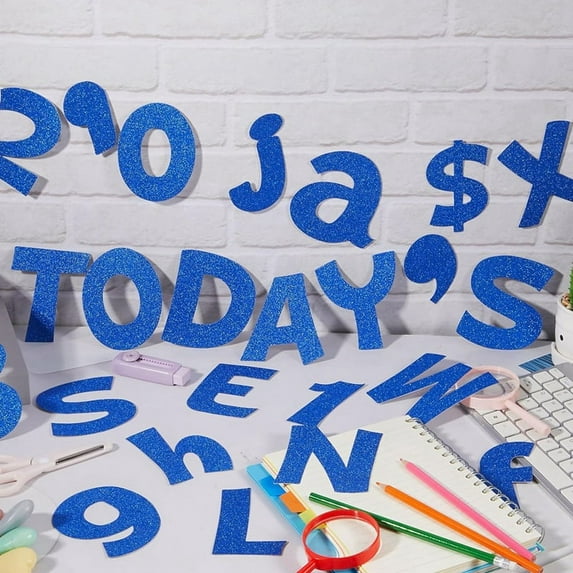 216 Pcs Glitter Bulletin Board Letters for Classroom Numbers Alphabet ...