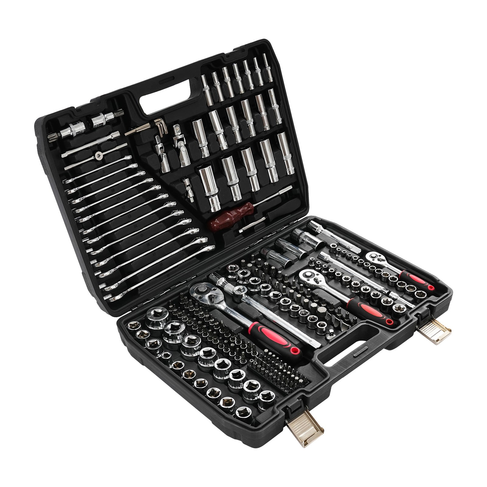 216-Piece Socket Ratchet Wrench Set, 216-Piece Tool Box with Socket and ...