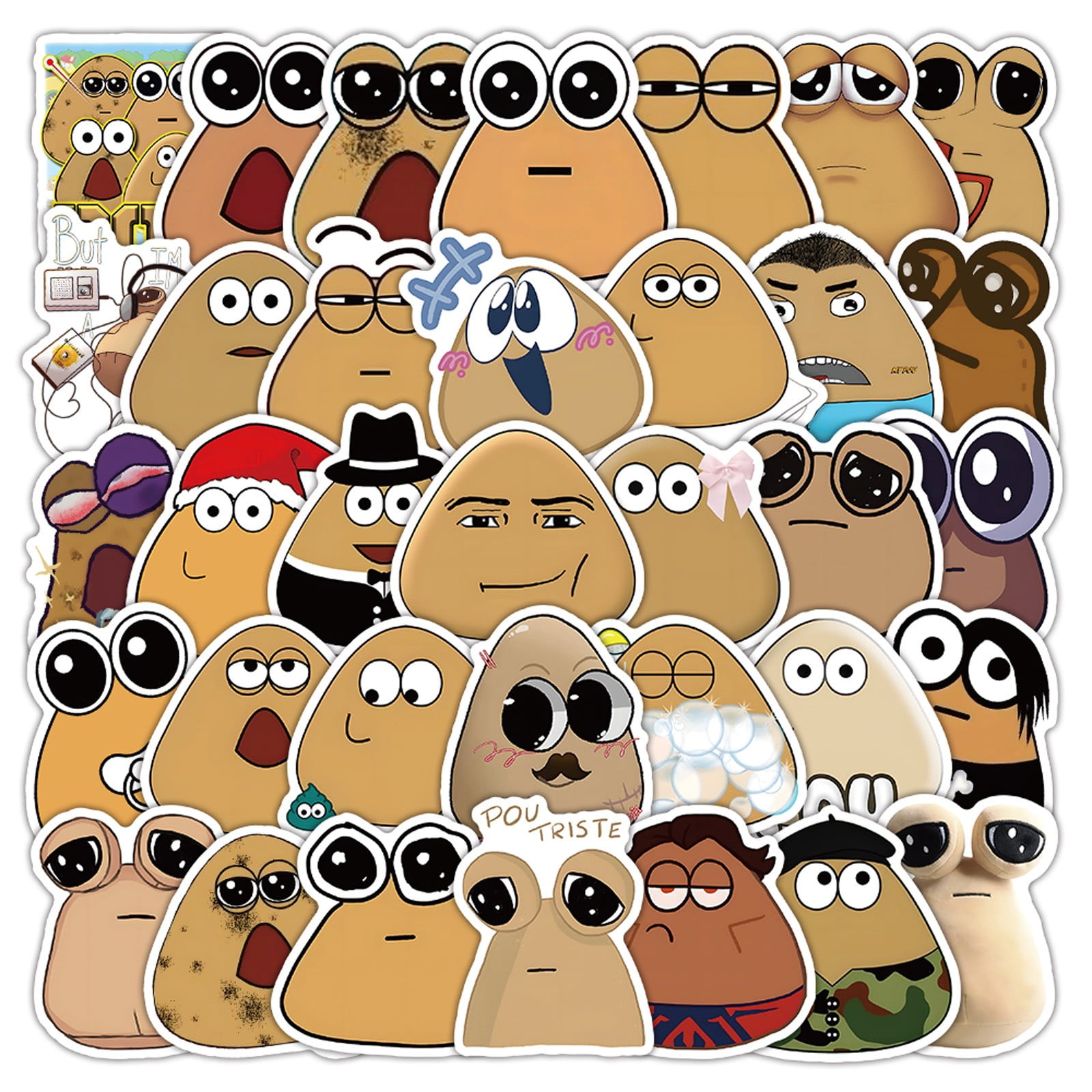 216 Sheets My Pet Alien Pou Stickers, Make-a-face Stickers for Kids ...