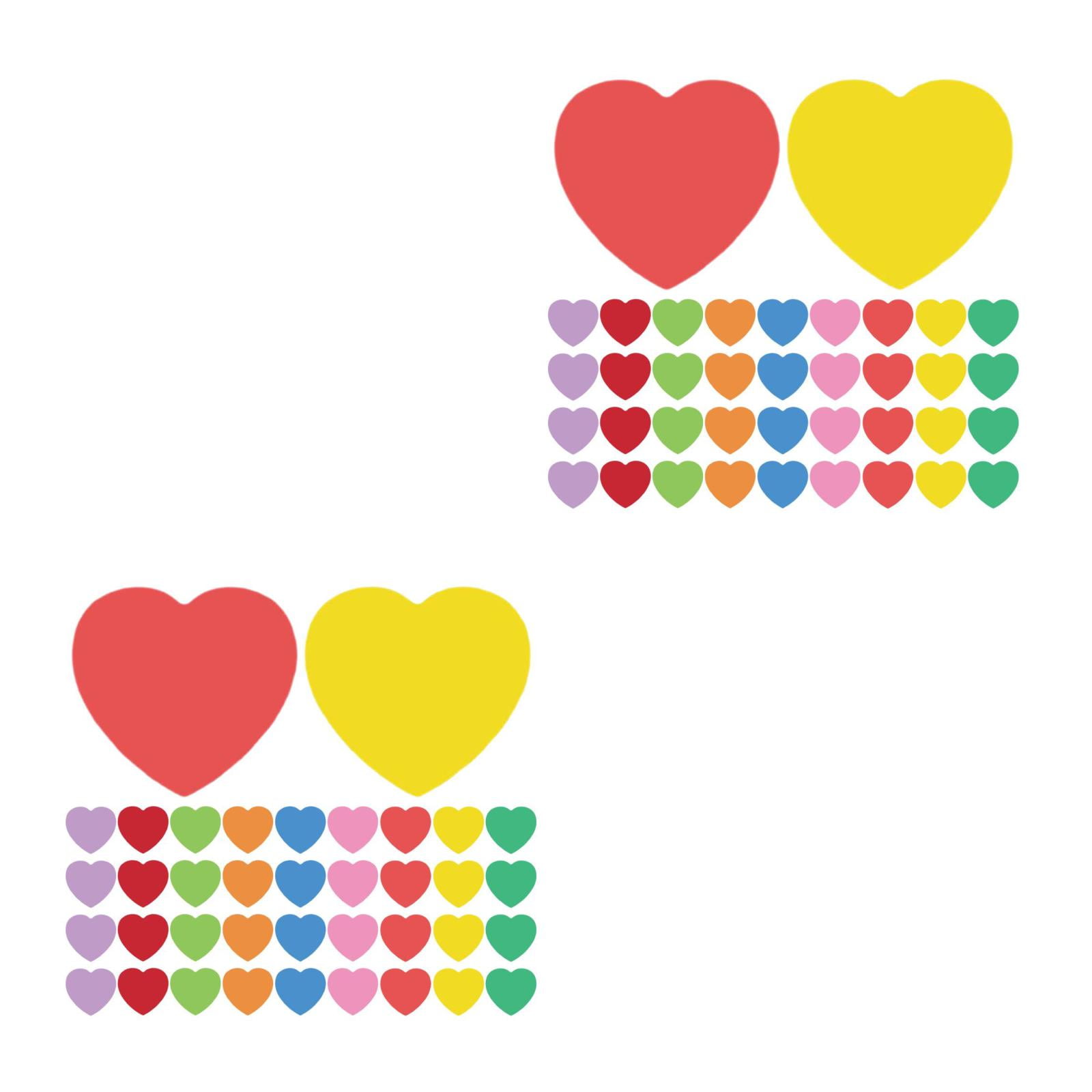 216 pcs Small Heart Cutout Paper Heart Shapes Assorted Color Heart Die ...