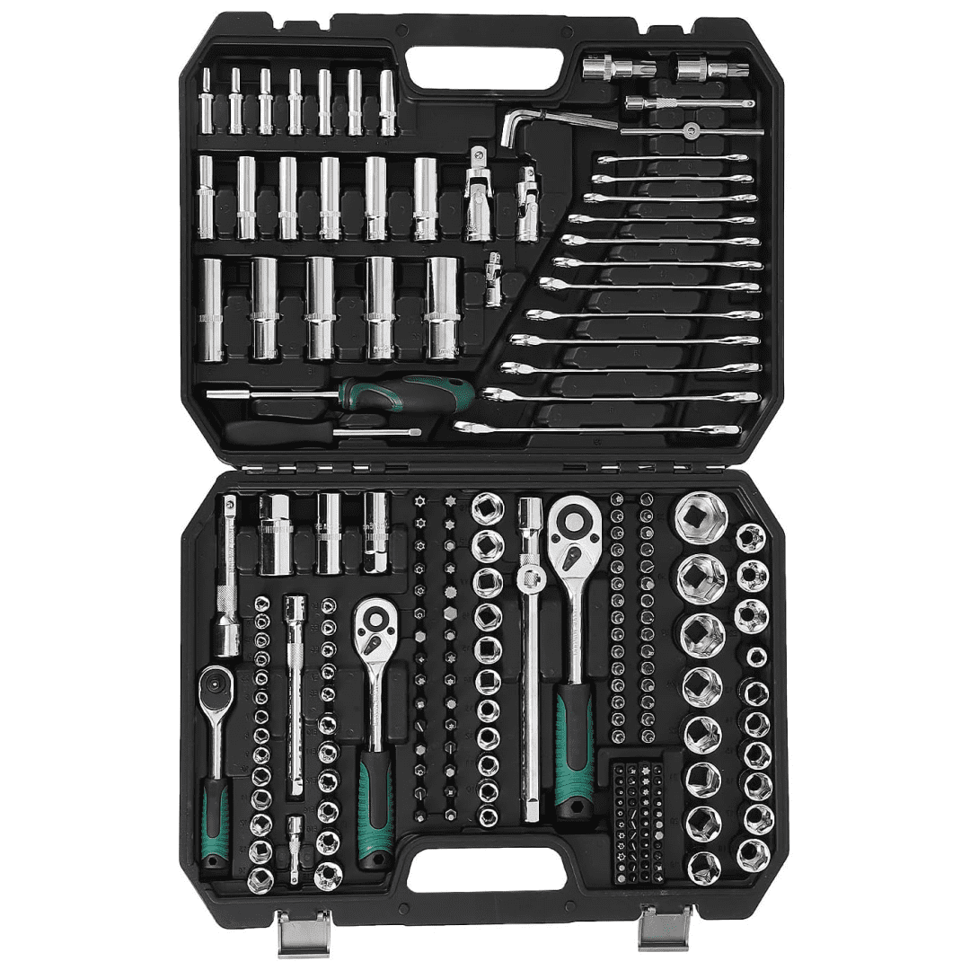 216PCS Mechanics Tool Set Auto Repair Tool Set, Wrench Tool Set 1/4 ...