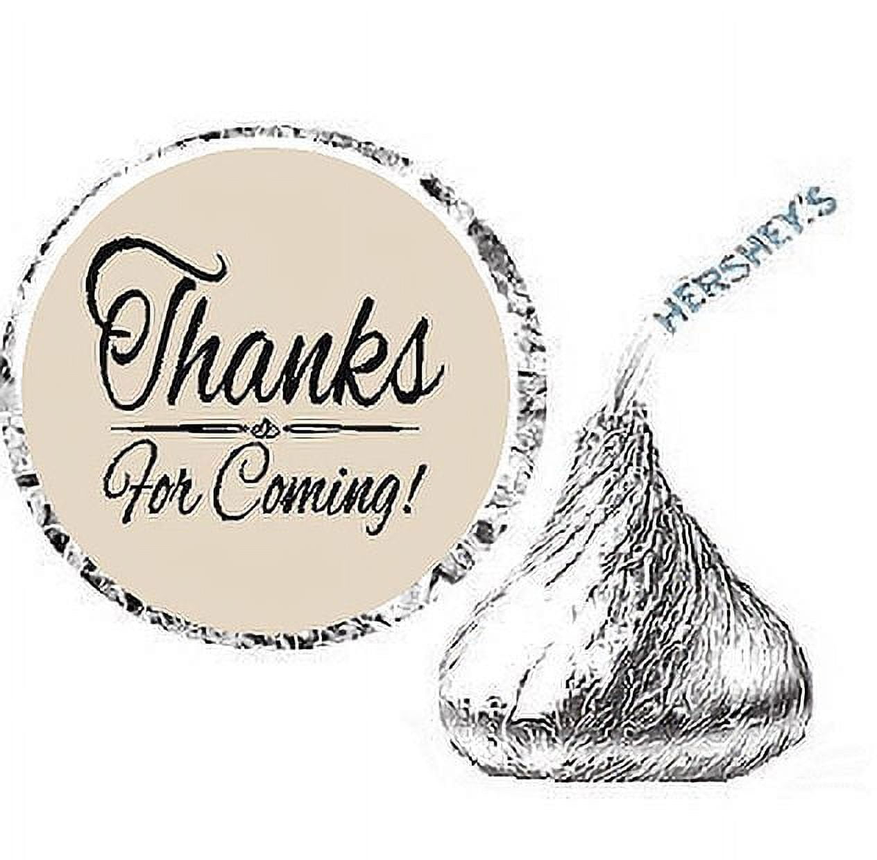 216ct Light Tan Thanks for Coming Party Favor Candy Decoration Stickers ...