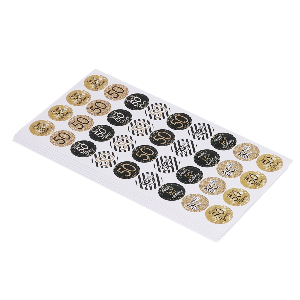 UPOUART Sticker Golden 216Pack 0.8x0.8x0.04In Paper Decorative Adhesive ...