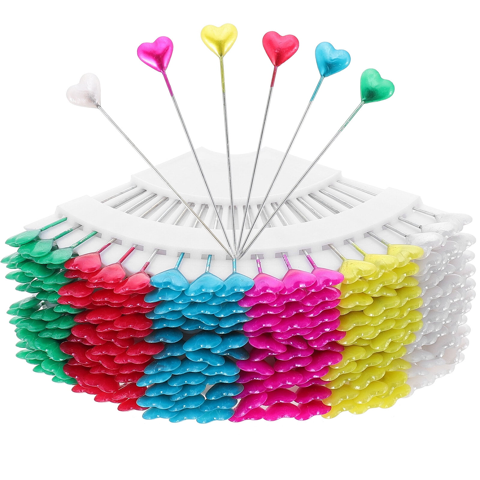MOV 216pcs Sewing Pins with Heart Shape Heads Straight Quilting Pins ...