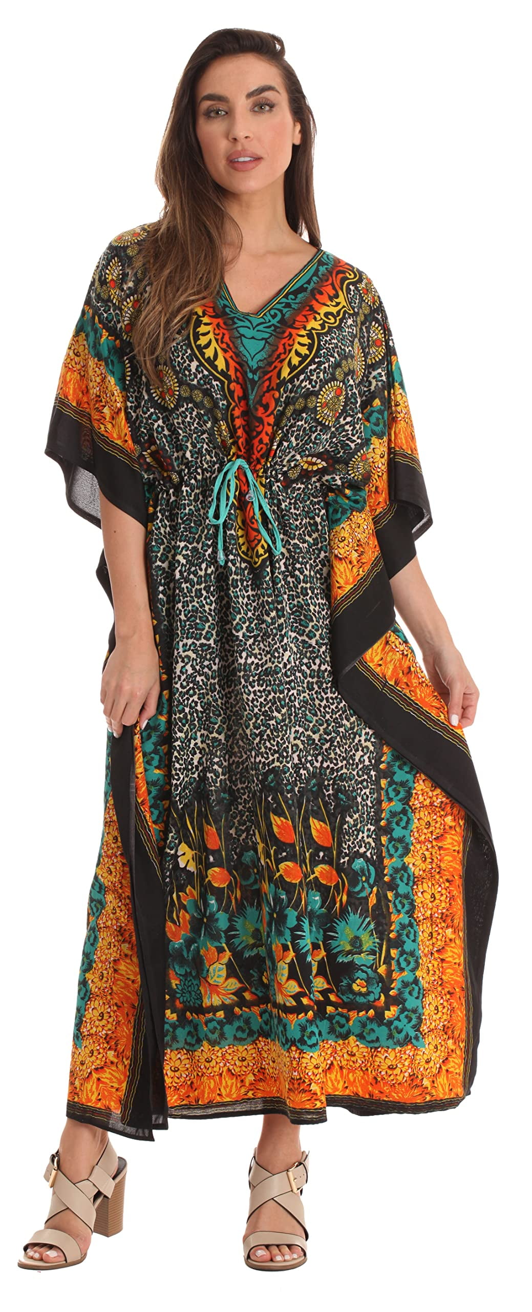 21754-ORG-S-M Riviera Sun Long Dashiki Caftan / Caftans for Women ...