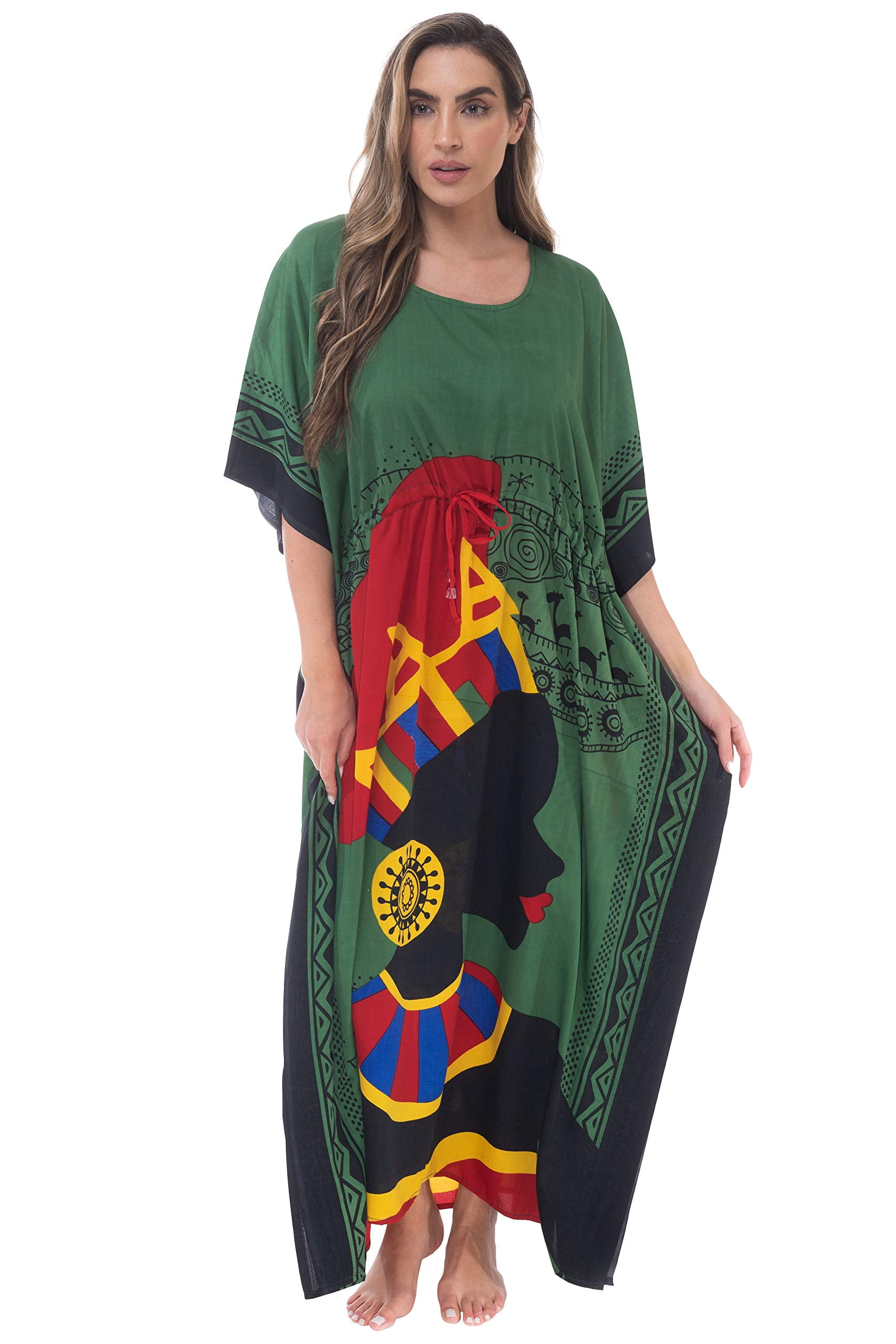 21754-ORG-S-M Riviera Sun Long Dashiki Caftan / Caftans for Women ...