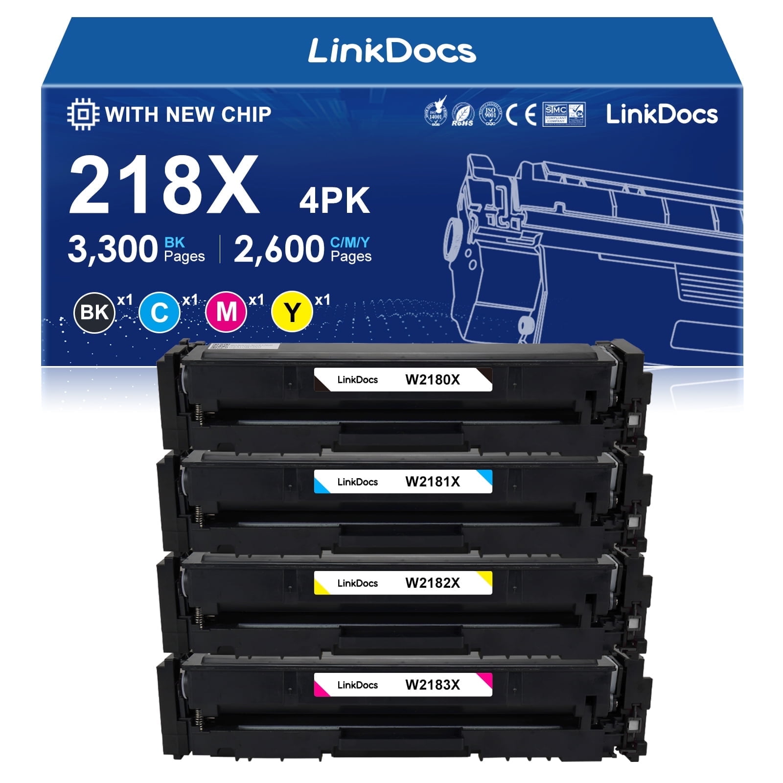 218X Toner Cartridge (With Chip) Compatible for HP 218 218 X Toner ...