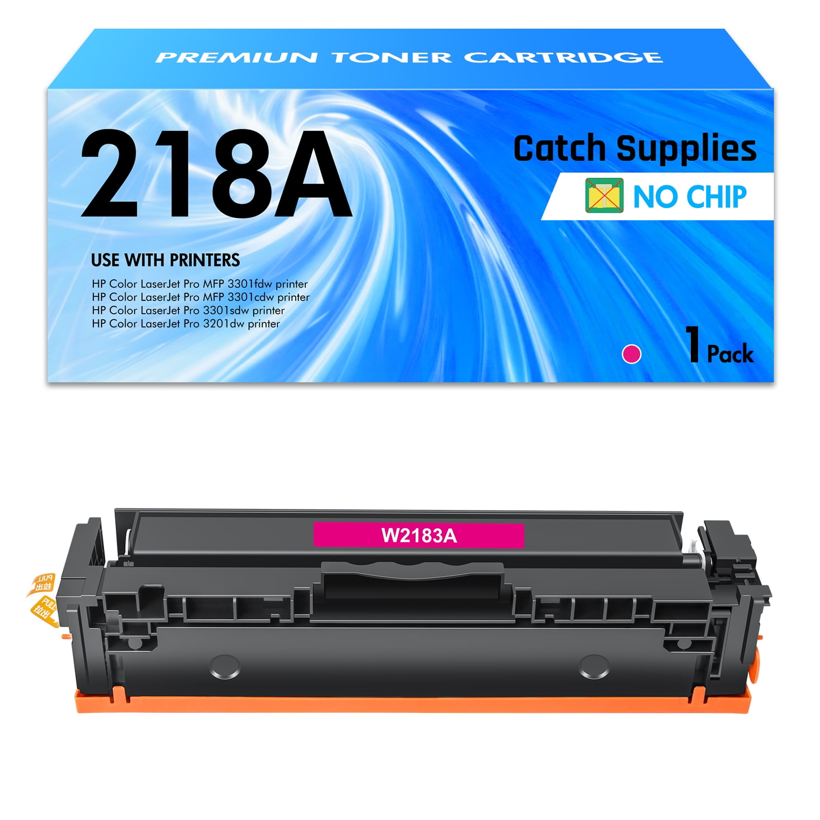 218A Toner Cartridges Magenta (No Chip) 1 Pack Compatible for HP 218A W2180A 3301fdw HP Color ...