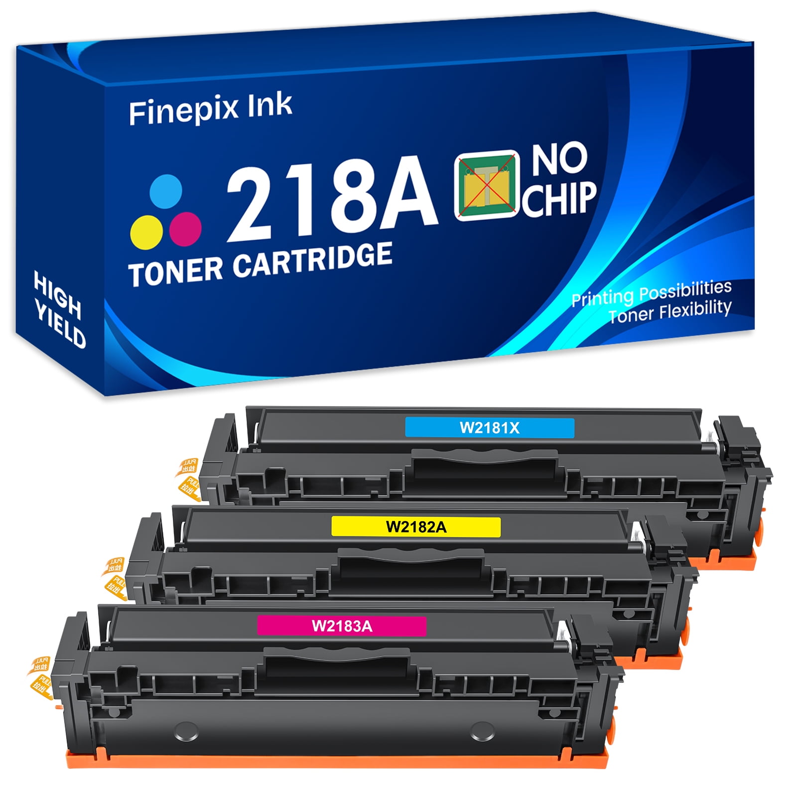 218A Toner Cartridges No-Chip 3 Pack 3301fdw Compatible for HP 218A ...