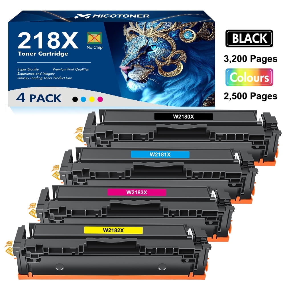 (NO Chip) 218X 218A Toner Cartridges 4 Pack 3301dw Compatible for HP ...