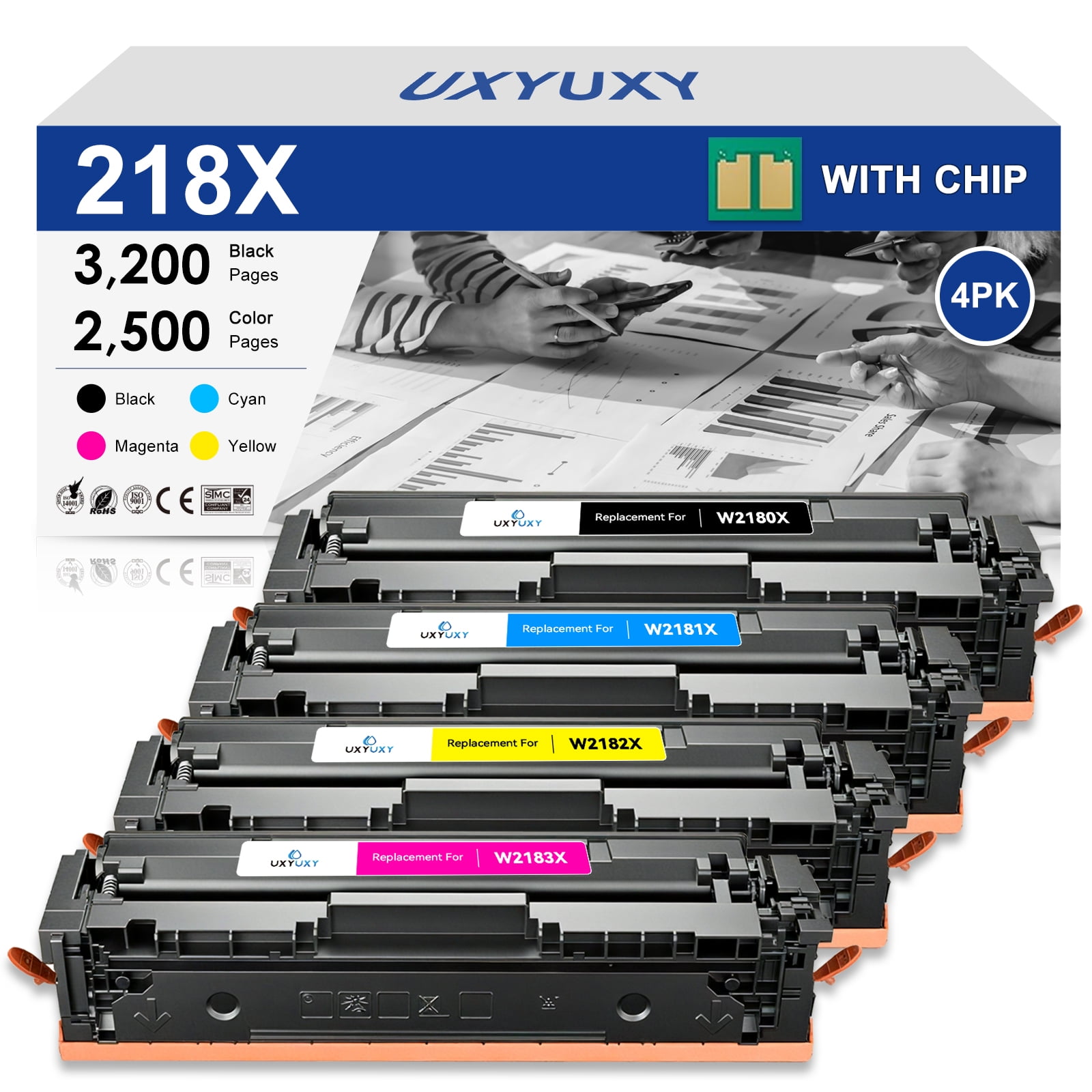 218X Toner Cartridge with Chip Compatible for HP 218A 218 X W2180A ...