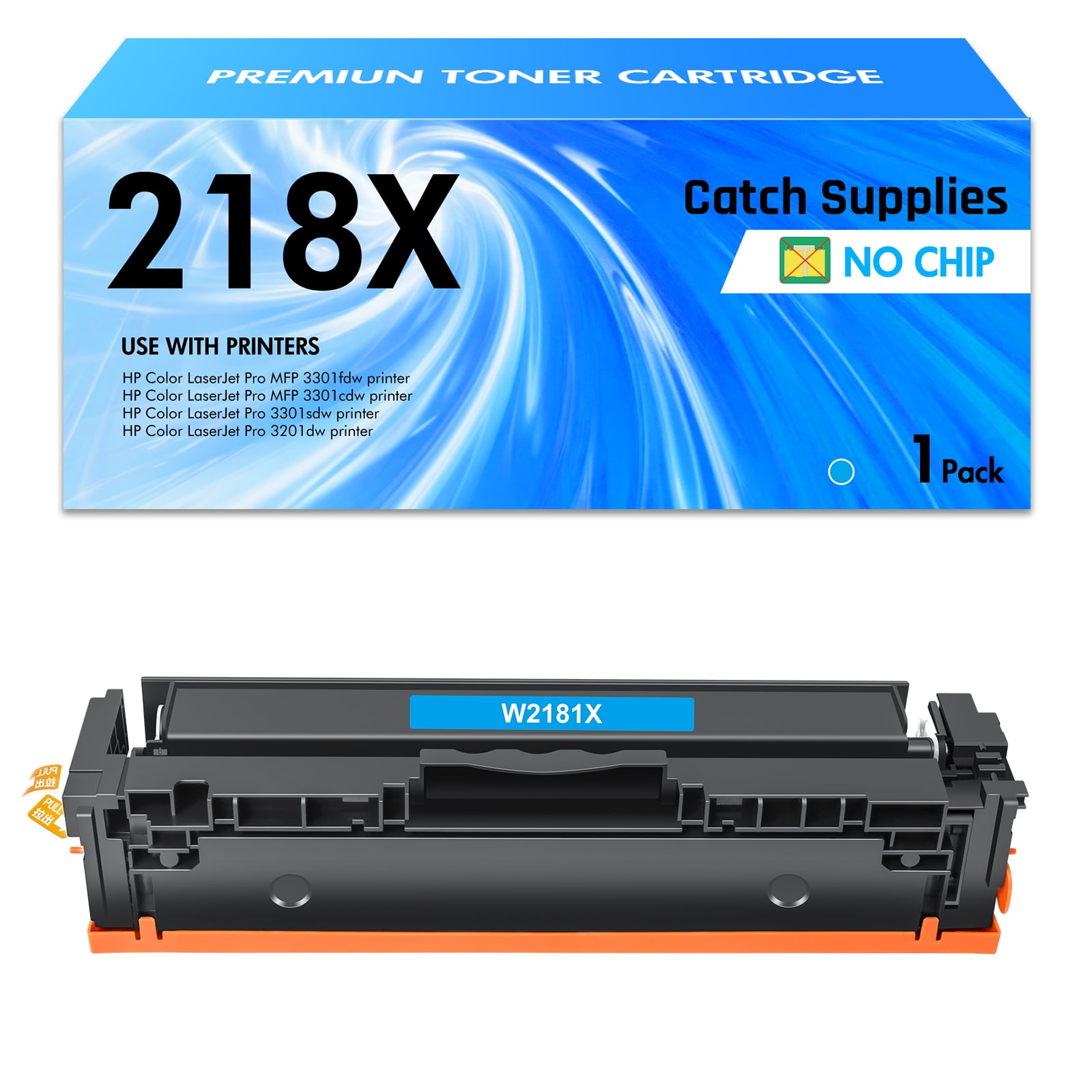 218X Toner Cartridges Cyan (No Chip) 1 Pack Compatible for HP 218X ...