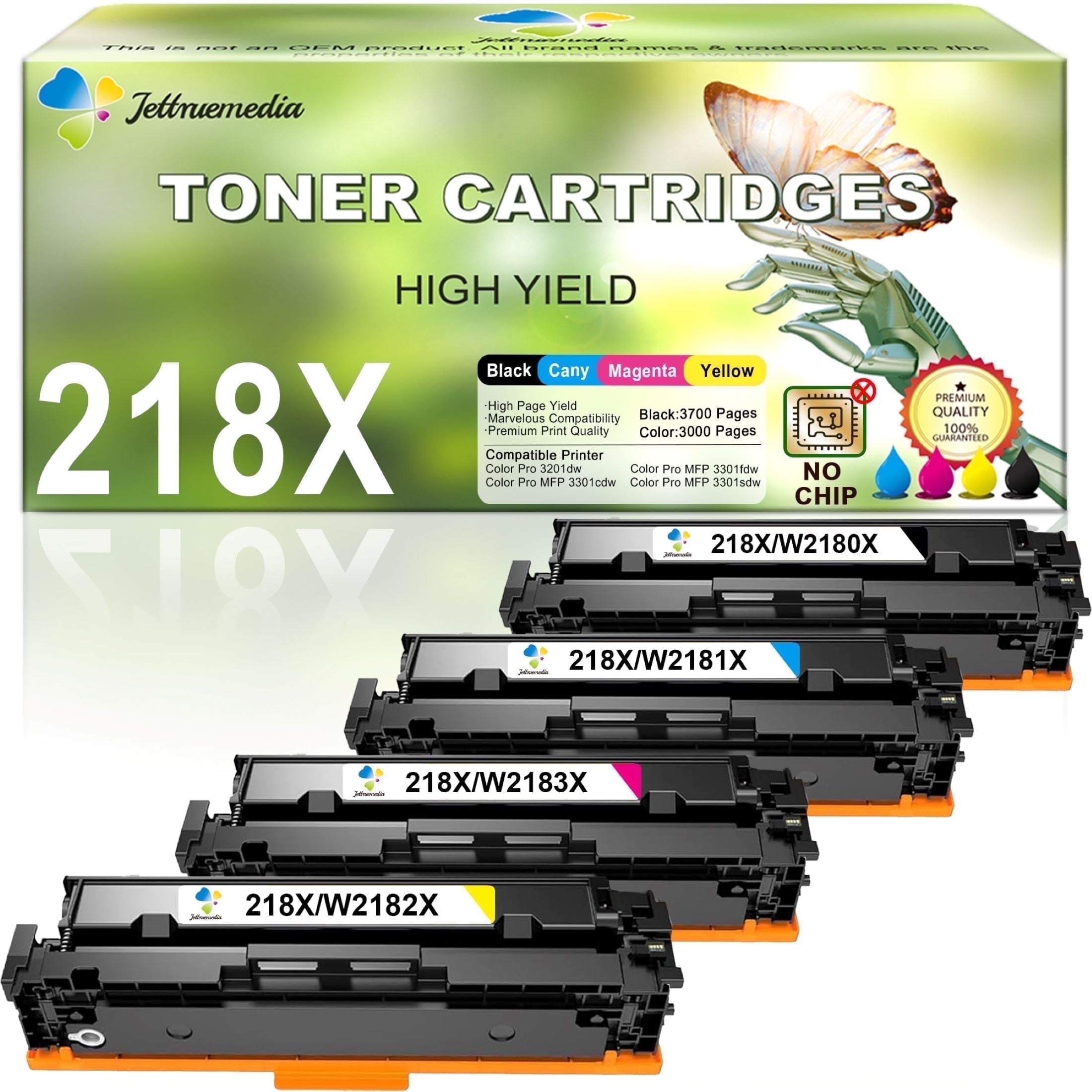 218X Toner Cartridges High Yield Compatible for HP 218X W2180X for ...