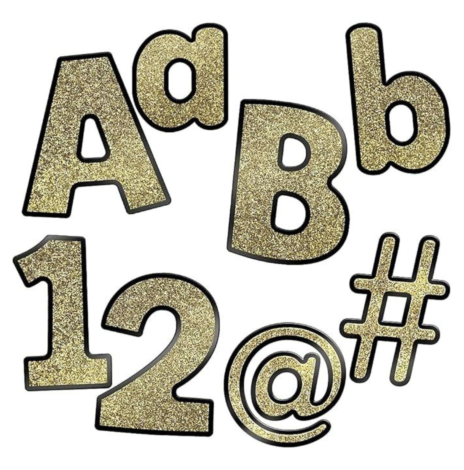 219 Piece 4 Inch Glitter Bulletin Board Letters for Classroom, Alphabet Letters, Numbers ...