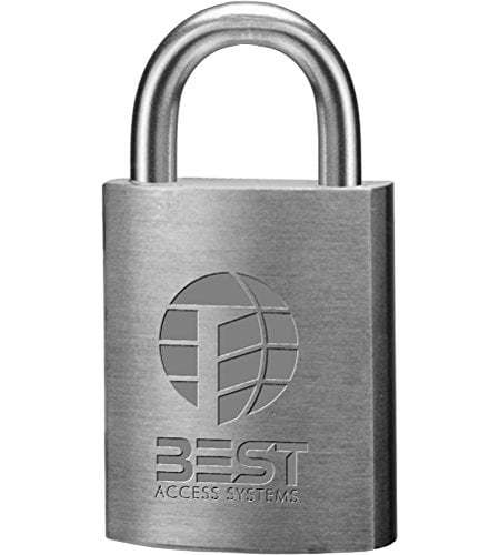 21B72L Padlock (core is not included), Stainless Steel Shackle, Brass Body, 3/4" Shackle Height ...