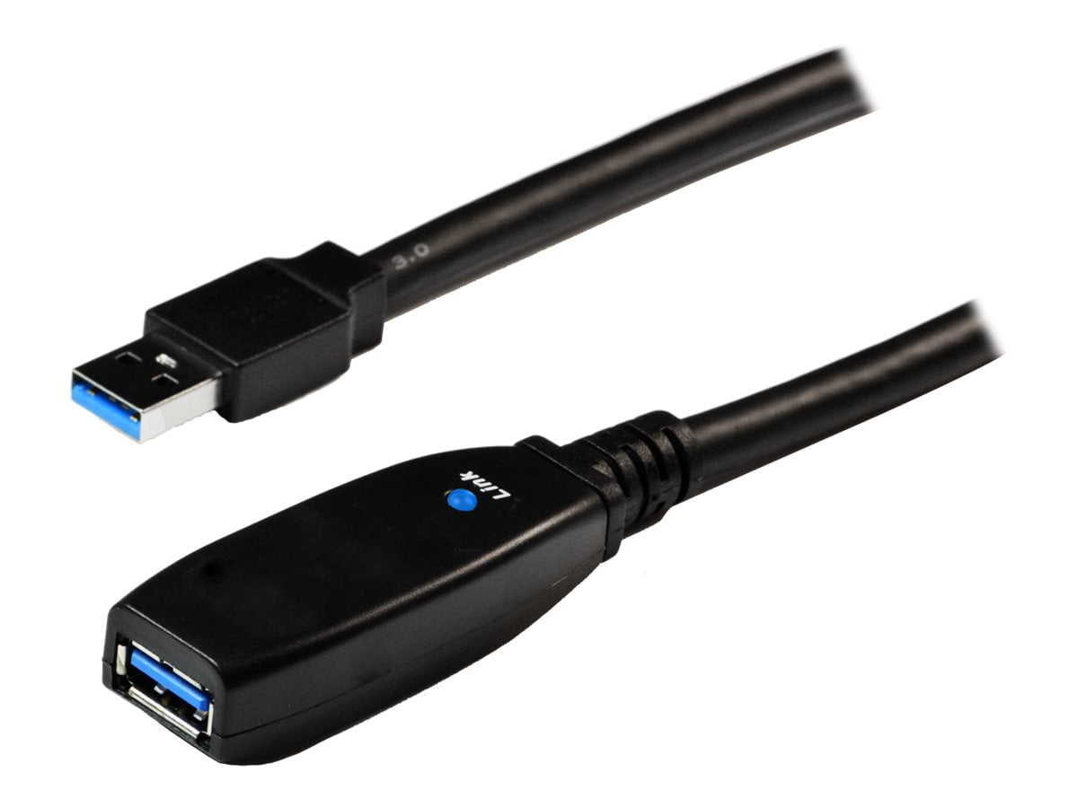 4xem 4X3302A27M 22.97 ft. (7.0m) Black Active USB 3.0 Extension Cable ...