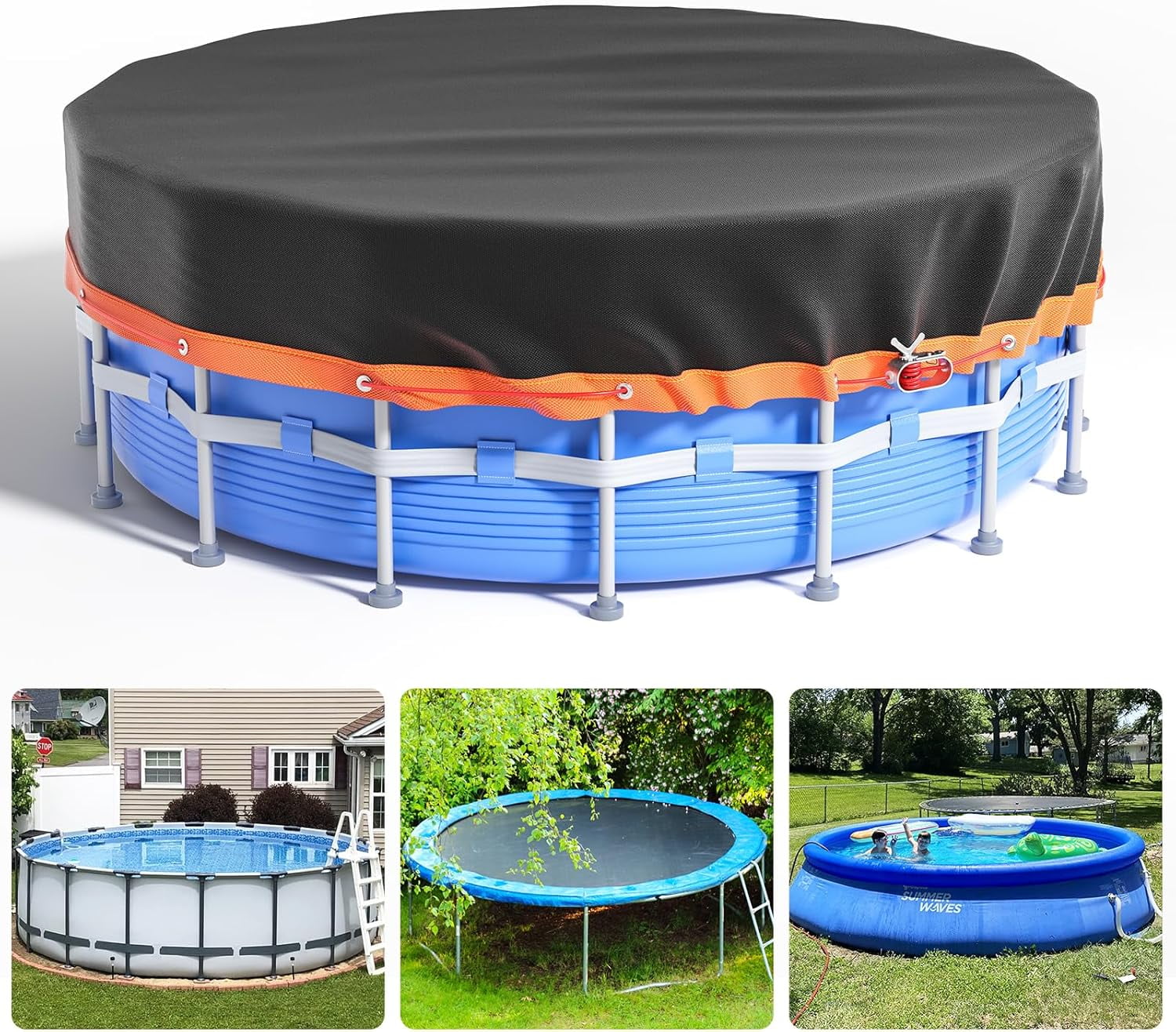 21Ft Round Pool Cover - Solar Covers for Above Ground Pools, Oxford ...