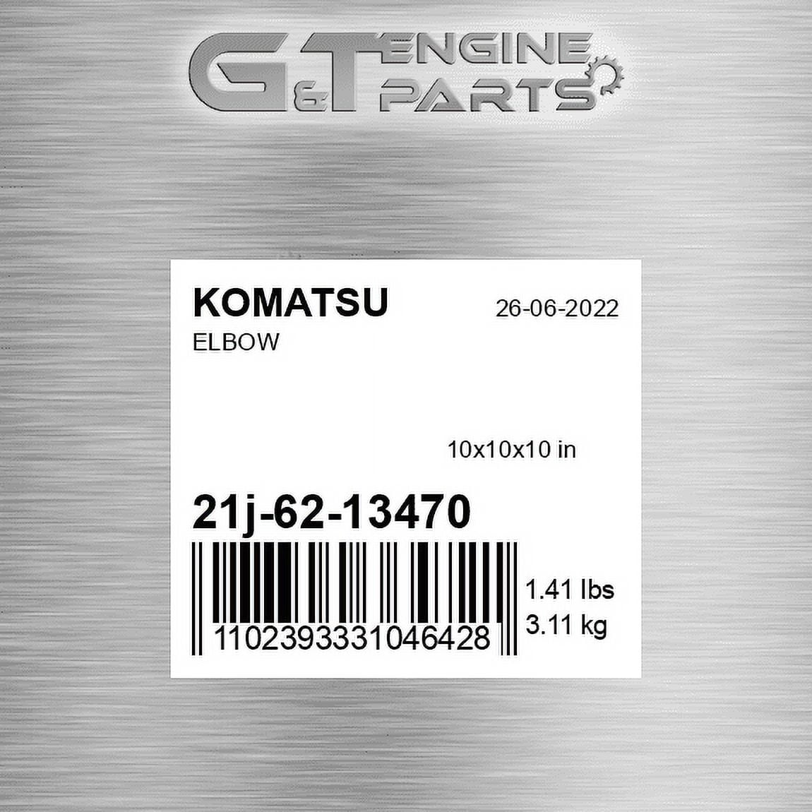 21J-62-13470 ELBOW fits KOMATSU (New OEM) - Walmart.com
