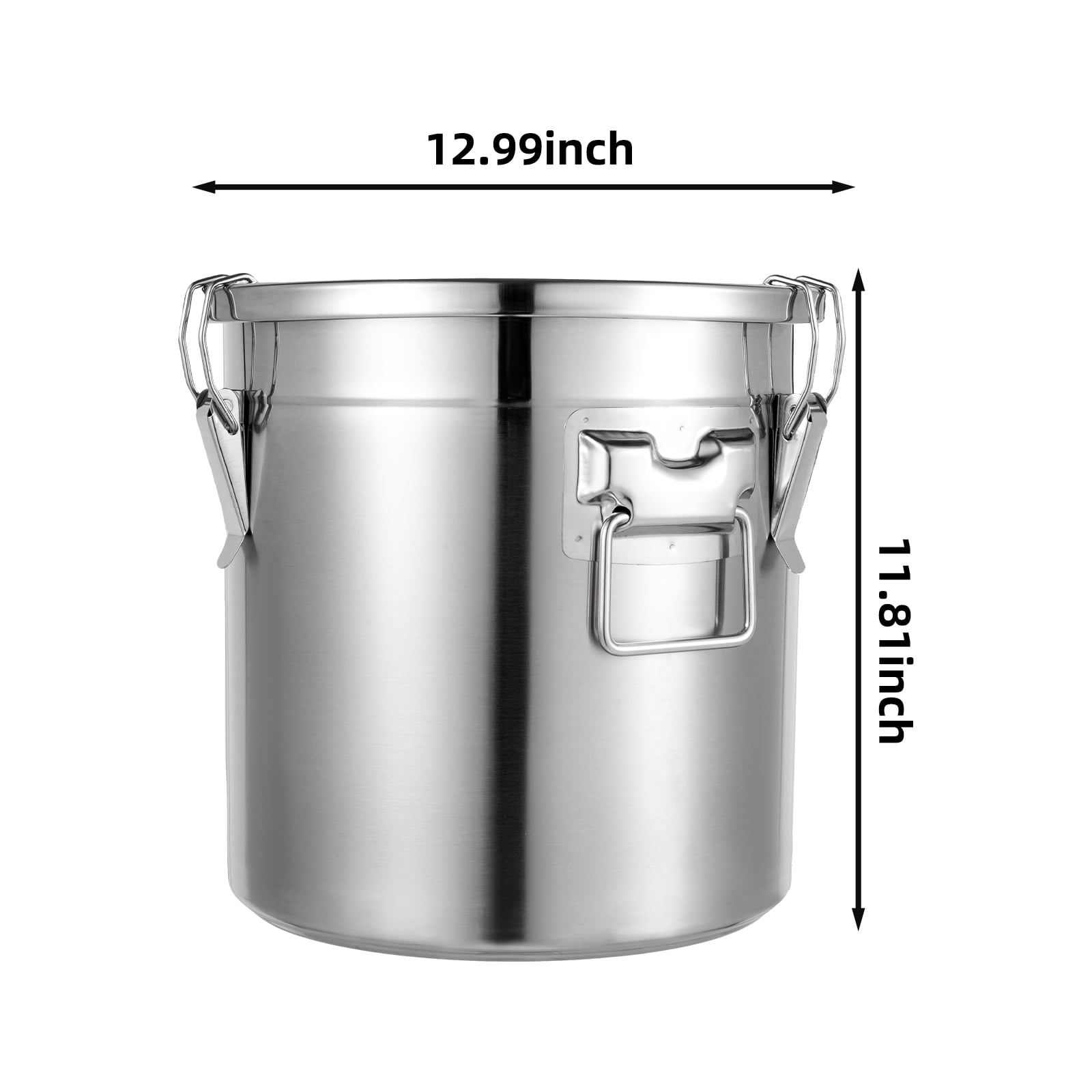 21L/710 OZ Stainless Steel Storage Bucket Canister W/Lid, Airtight ...