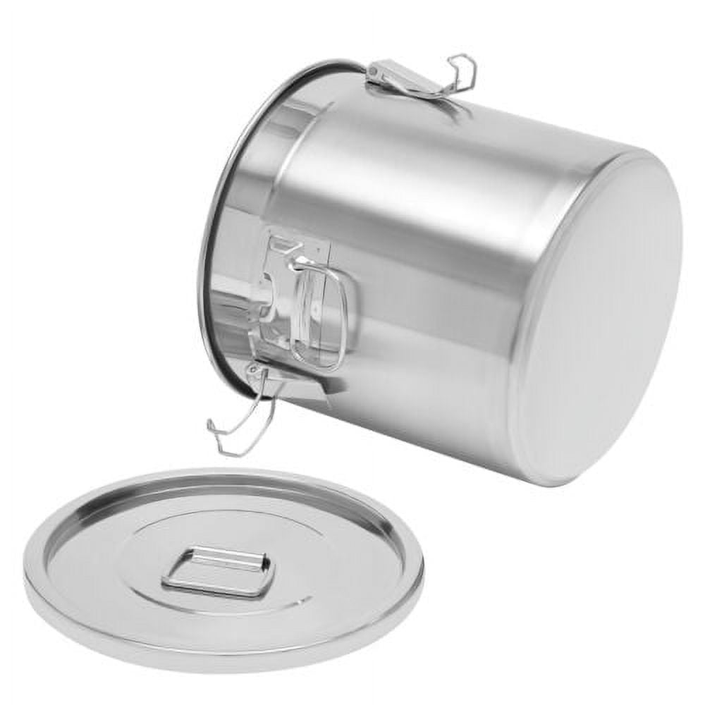 21L Stainless Steel Airtight Container Kitchen Rice Oil Storage Bucket ...