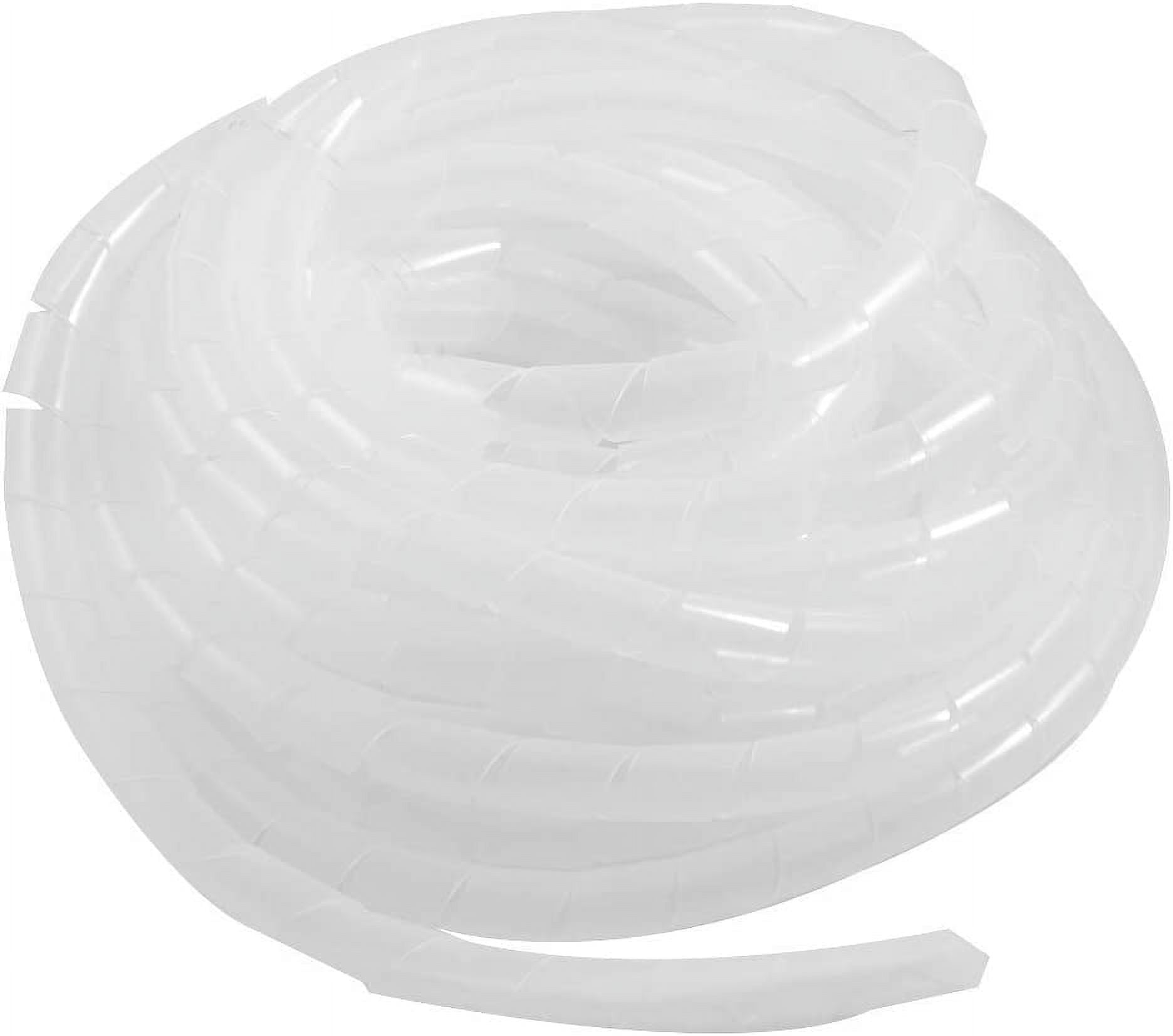 21M 68 Ft PE Clear White Polyethylene Spiral Wire Wrap Tube PC Manage ...
