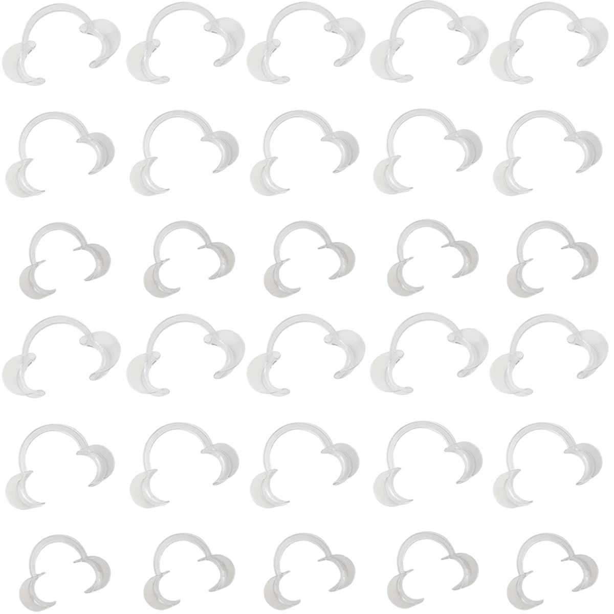 21PCS (7 Medium+7 Large+7 Small) C-Shape Teeth Whitening Cheek ...