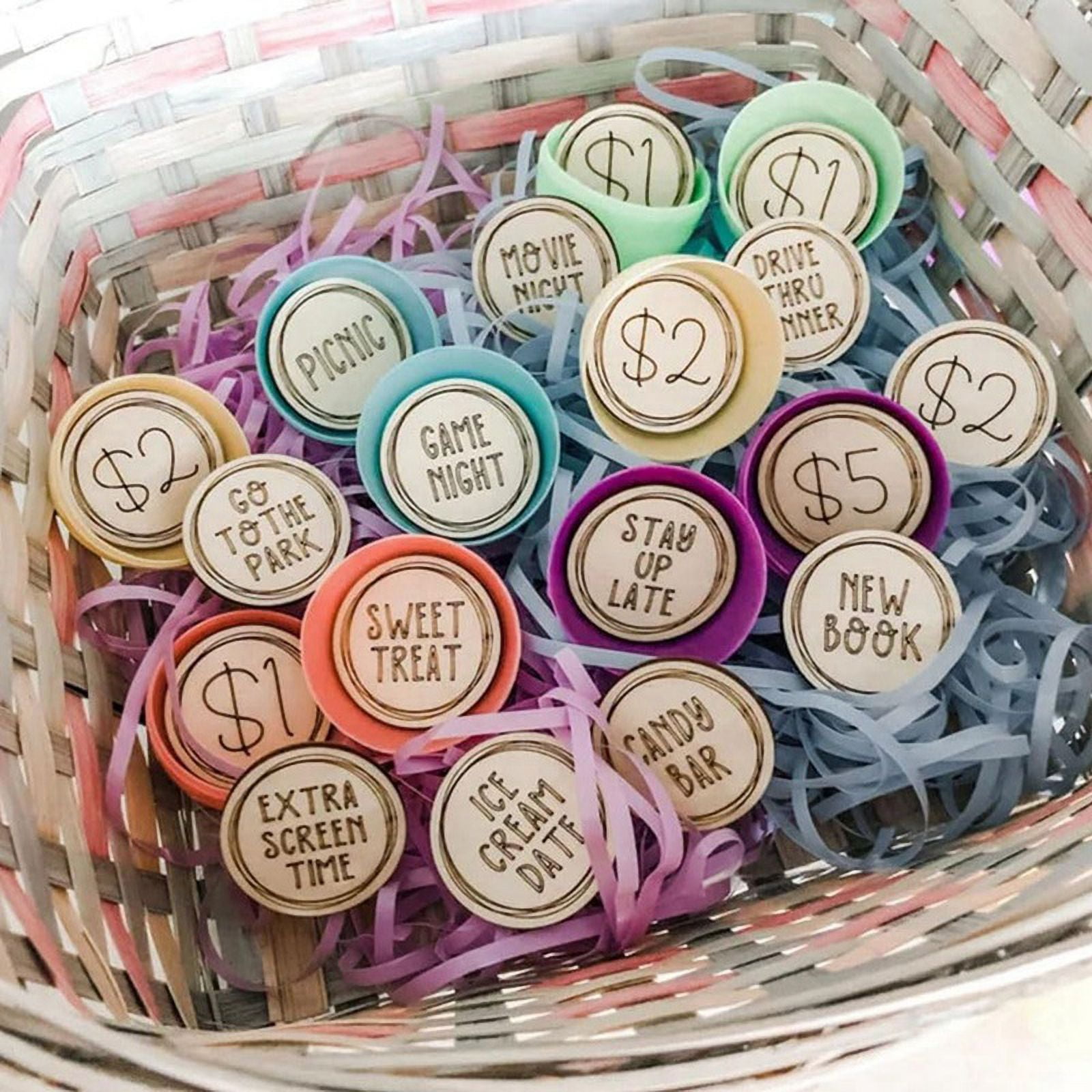 21PCS Easter Kids Reward Bunny Tokens, Easter Egg Tokens, Easter Tokens ...