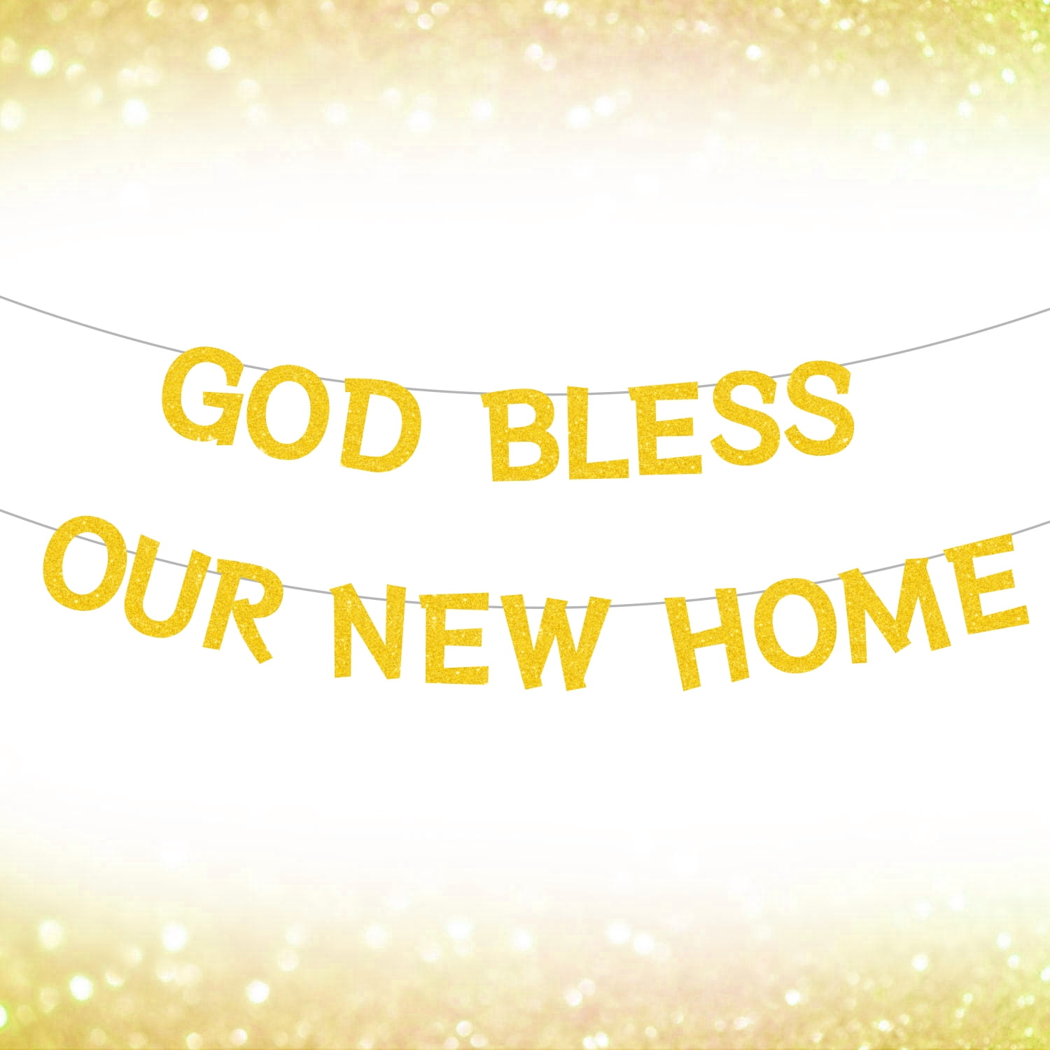 21PCS Golden God Bless Our Home Themed Party Decorations, God Bless Our ...