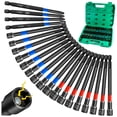 21PCS Magnetic Nut Driver Set, 6 Inch Long Nut Driver Set, SAE and ...
