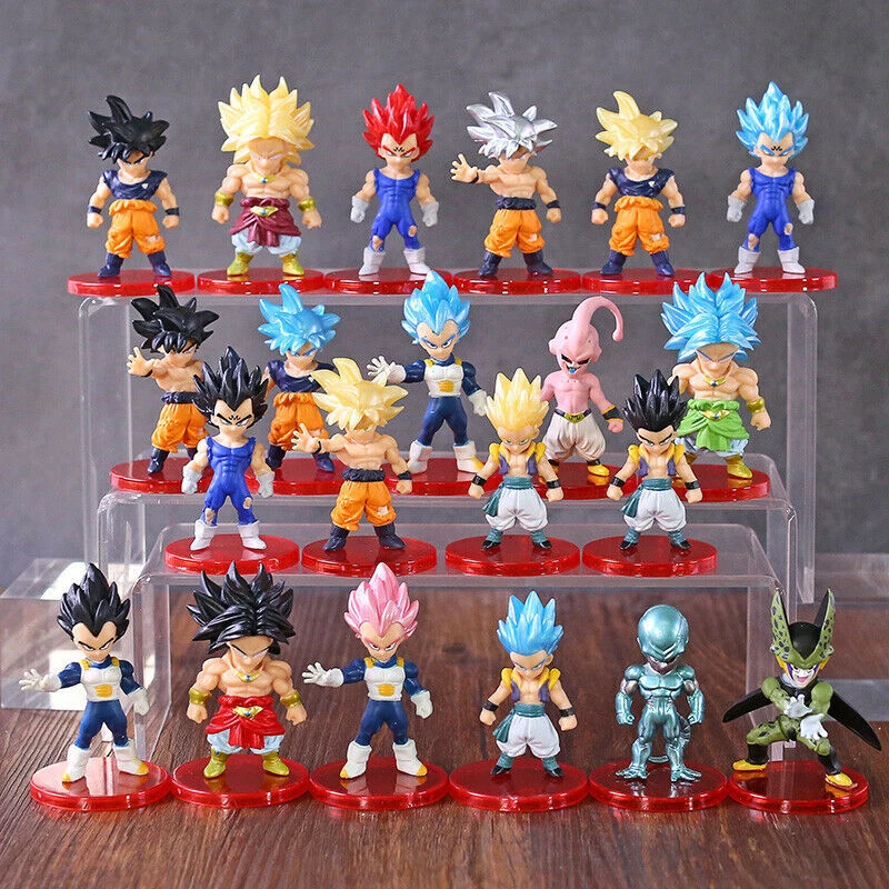 21PCS Mini Dragon Ball Z Figures Super Saiyan Goku Vetega Gotenks ...