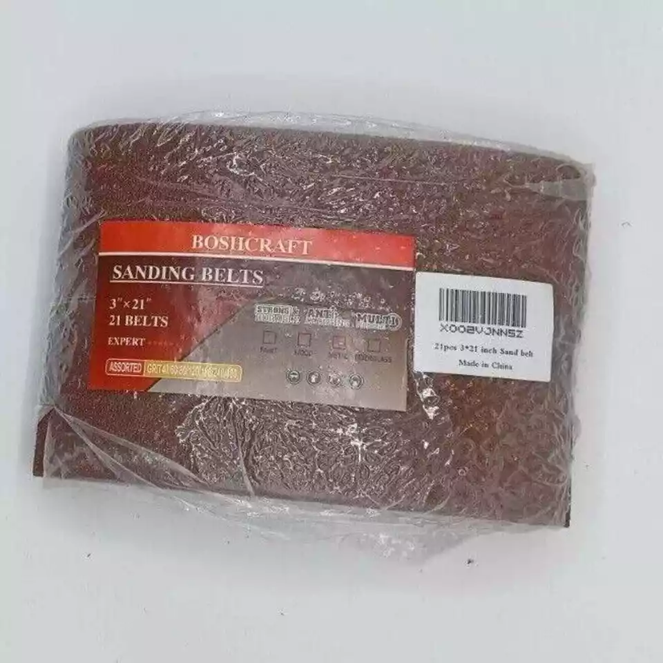 21PCS Sanding Belts 3x21" 40 60 80 120 240 400 Grit Belt Sander Paper ...