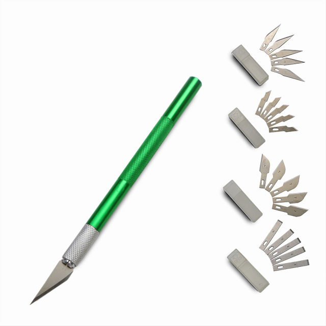 21PCS a Set Utility Carving 20 steel blades and an aluminum alloy ...
