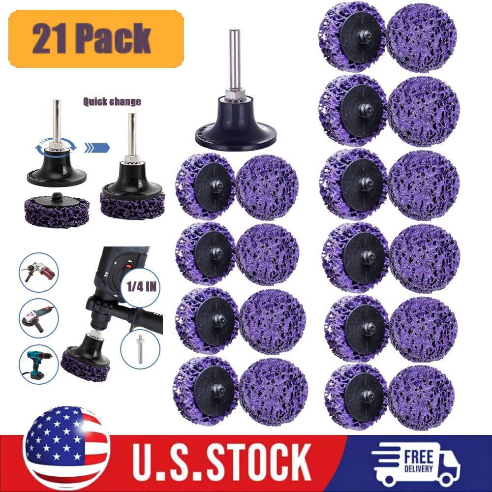 21Pcs 2" Quick Change Easy Strip Discs, Paint Stripping Wheel for Drill ...