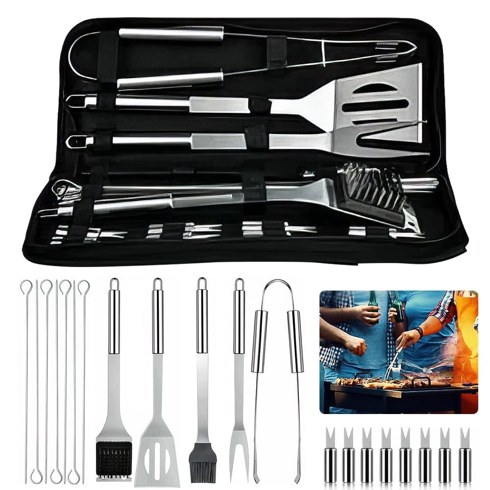 21Pcs Complete Stainless Steel Grill Accessories Kit, Grilling Tools ...