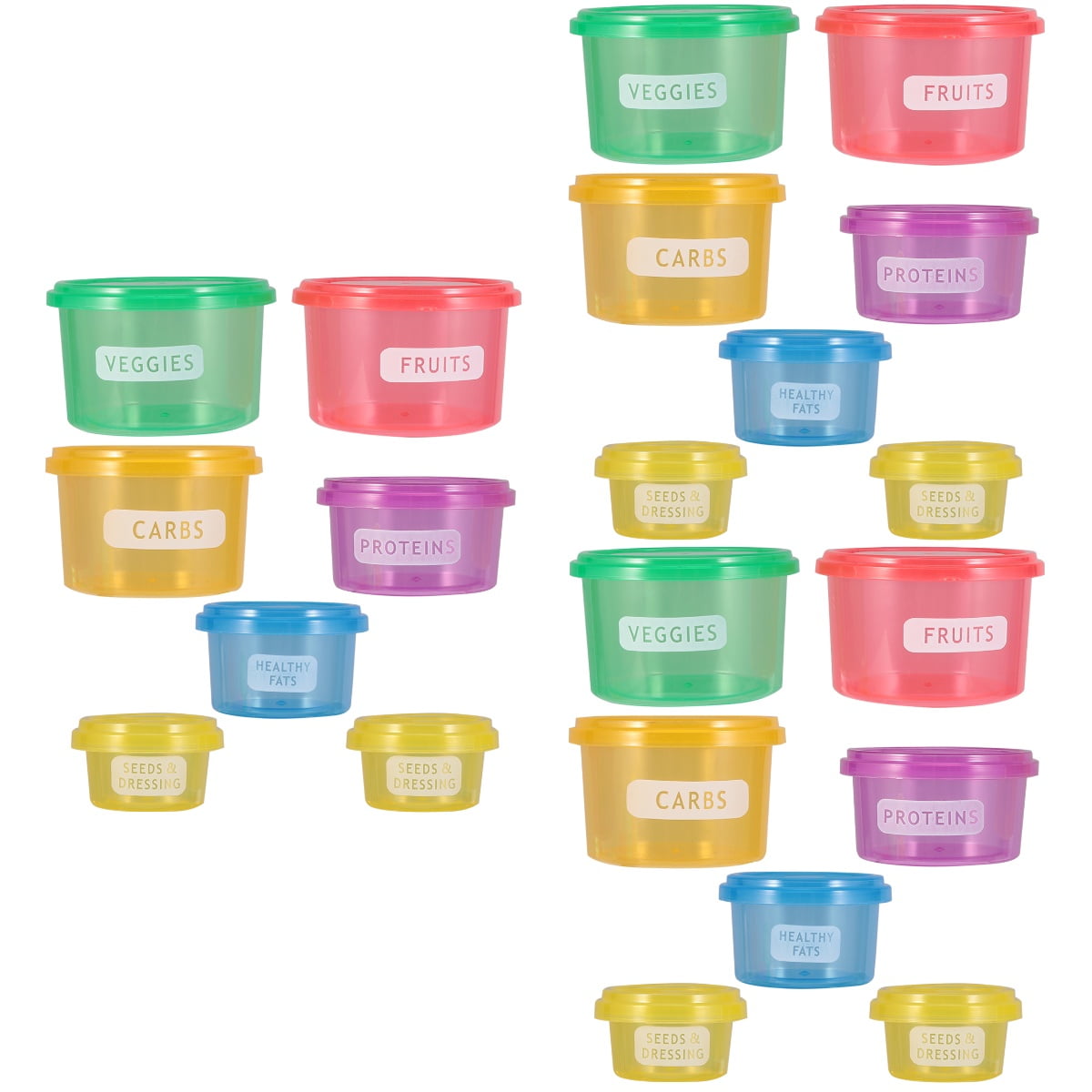 21Pcs Food Storage Container Weight Control loss Fitness Weight Control ...
