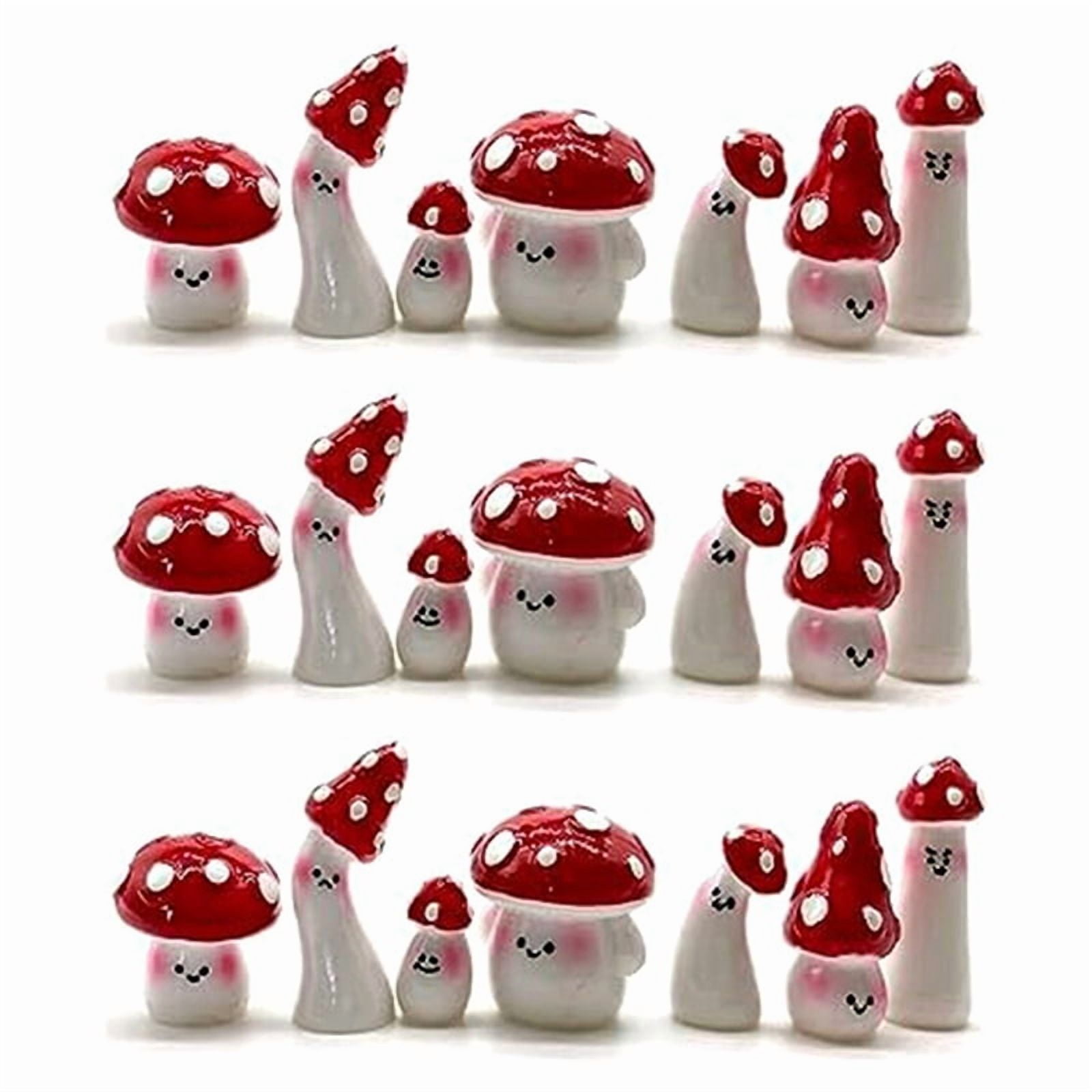 21Pcs Mini Mushrooms for Crafts Little Fairy Garden Mushrooms Tiny ...