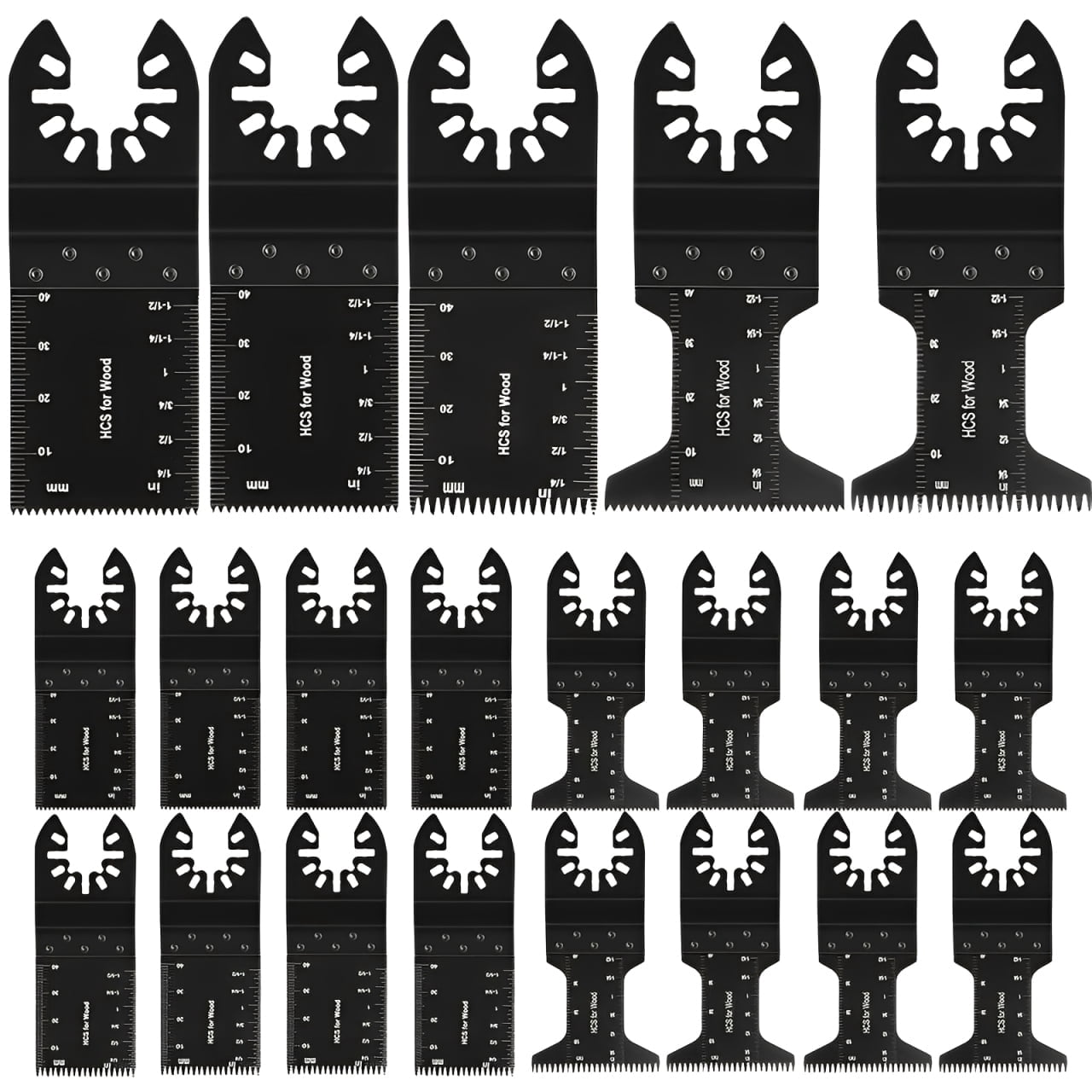 21Pcs Oscillating Saw Blades Multitool Oscillating Tool Blades for Wood ...