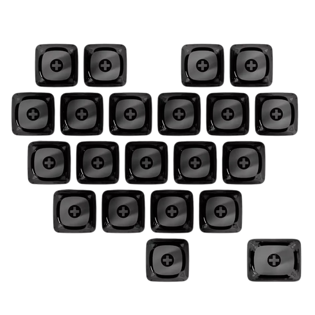 21Pcs PC Heart Keycaps MOA Profile 1U 1.25U Blank Supplements Keycaps for Gaming Mechanical ...