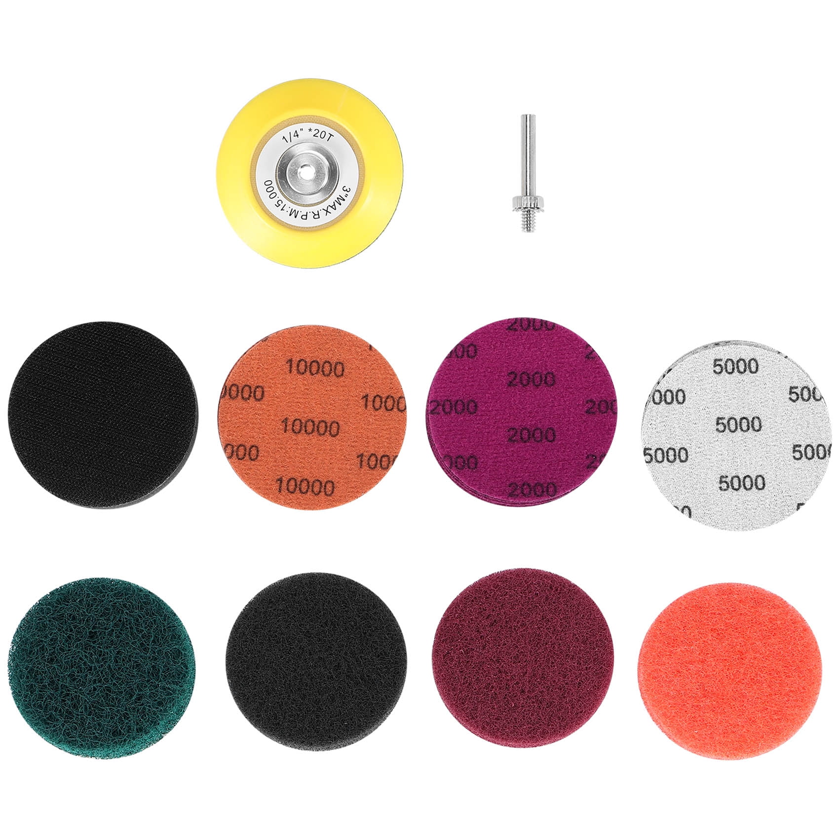 21Pcs/Set 3Inch DIY Car Lights Kit Automotive Polishing Scouring Cloth ...