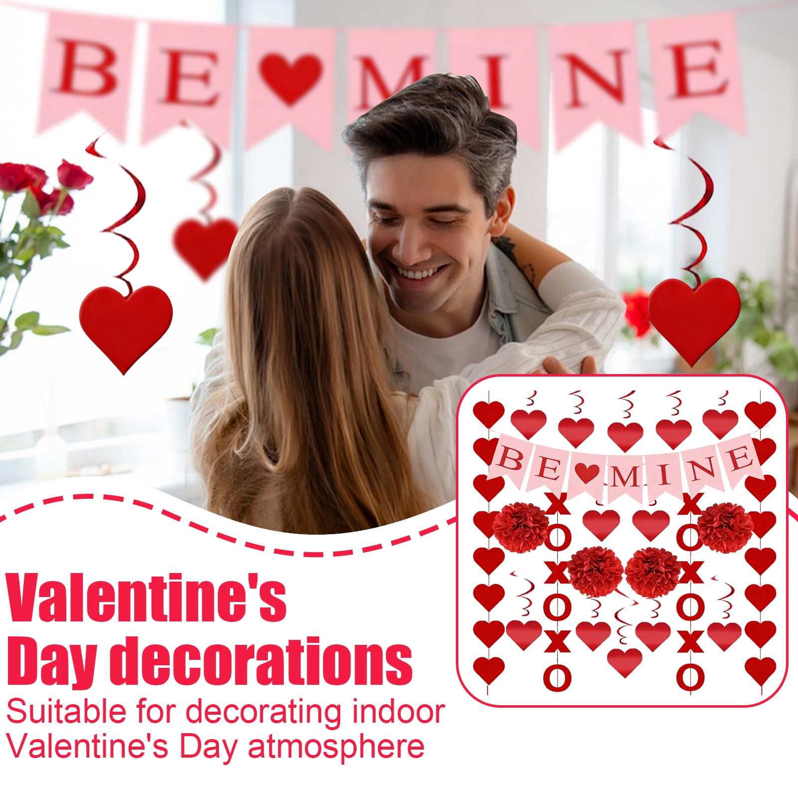 21Pcs Valentines Day Decorations Valentines Day Decor Pre-Assembled ...