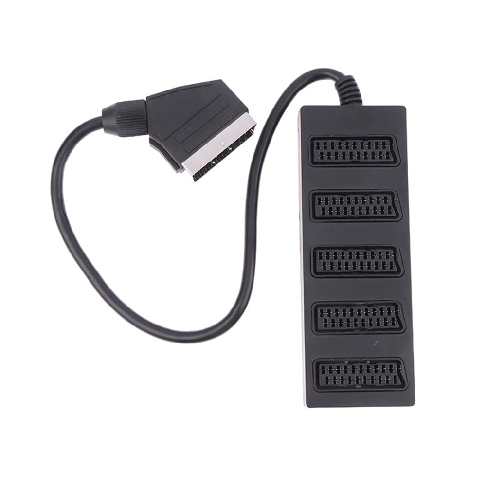 21Pin Scart 5 Way Splitter 21p Male to Female Adapter Connector Road ...