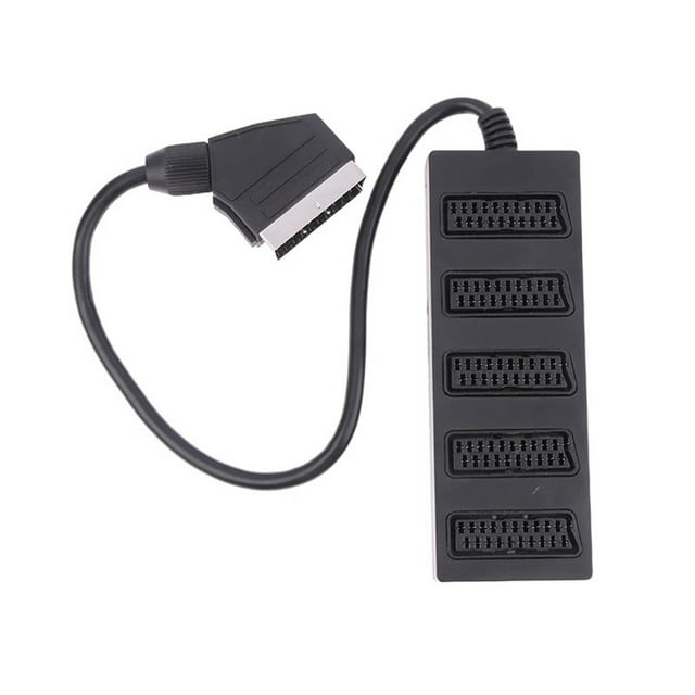 21Pin Scart 5 Way Splitter 21p Male to Female Adapter Connector Road ...