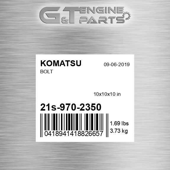 21S-970-2350 BOLT fits KOMATSU (New OEM) - Walmart.com