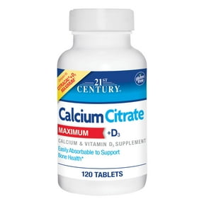 21st Century Calcium 500 mg, Vitamin D3 200 IU, Supports Bone Health ...